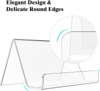 China Clear Business Acrylic Greeting Card Display Stand Holders Desk Desktop Name Rack for sale