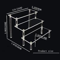 China 3 Tier Clear Acrylic Perfume Display Stand Shelf Cupcake Stand Riser for sale