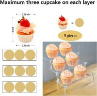China 3 Tier Clear Acrylic Perfume Display Stand Shelf Cupcake Stand Riser for sale
