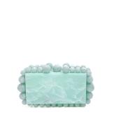 China Evening Acrylic Bead Handbag Single Shoulder Bag Marble Party Bag Fascinating Stone Clutch Bag for sale