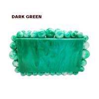 China Evening Acrylic Bead Handbag Single Shoulder Bag Marble Party Bag Fascinating Stone Clutch Bag for sale