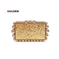 China Evening Acrylic Bead Handbag Single Shoulder Bag Marble Party Bag Fascinating Stone Clutch Bag for sale