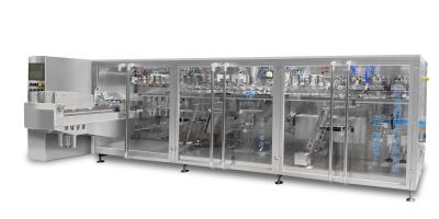 China 70Bags/min Zipper Pouch Packing Machine Electric Driven for Food Commodity Medical for sale