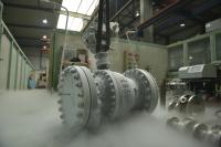 China -198 Degrees Centigrade Trunnion Type Cryogenic Ball Valve for sale