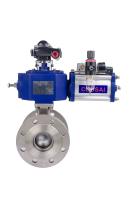 China Cast Iron Segment Ball Valve for Pulp Paper Industry Long Service Life for sale