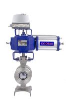 China Pneumatic Operated Wafer Type DN75 Segment Ball Valve for sale