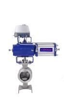 China Pneumatic Operated Wafer Type DN75 Segment Ball Valve for sale