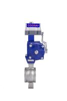 China DN25 V Notch Pneumatic Wafer Type Ball Valve for sale