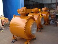 China Double Block Soft Seat Trunnion Ball Valve for 16 Inch Pipes and High Standards for sale