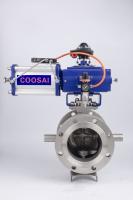 China Anti Static Pneumatic Operated Metal Seated Ball Valve for sale