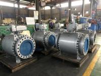 China 150LB Pneumatic DBB Metal Seated Ball Valve Anti Static for sale
