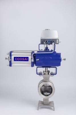 China Double Acting Pneumatic Actuator Segment Ball Valve for Beverage Food Manufacturing for sale