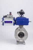 China V Port Wafer Connection Pneumatic Segment Ball Valve for sale