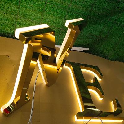 China Storefront Backlit Channel Letter Sign Light Enseigne Lumineuse Led Luminoso Letras 3D Steel Led Letters for sale