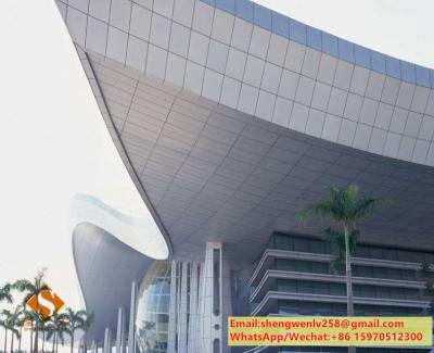 China Punching Metal Facade System Aluminum Wall Cladding Panel For Decoration Curved Shape for sale