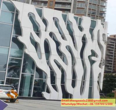 China Punching Metal Cladding Aluminum Sheet With Perforated Pattern For Facade System Exterior Decoration for sale
