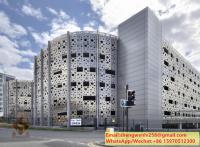 China Golden color metal cladding solid aluminum panel with perforation pattern for sale
