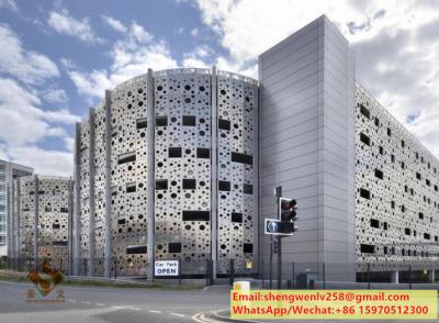 China Golden color metal cladding solid aluminum panel with perforation pattern for sale