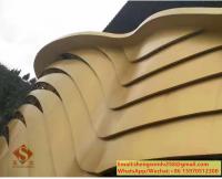 China 2.0mm Thickness Wood Grain Surface Aluminum Wall Panel for Shop for sale
