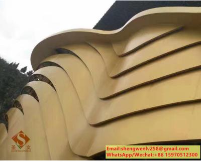China 2.0mm Thickness Wood Grain Surface Aluminum Wall Panel for Shop for sale