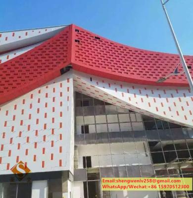 China Perforated Aluminum Panel With Perforation Pattern For Ceiling With LED Lighting for sale