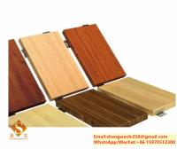 China Perforated wood grain aluminum panel exterior wall 3mm thickness wood grain color aluminum panel ceiling for sale