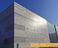 China Exterior Decorative Screens Metal Aluminum Powder Coated Sliver Color With Patterns for sale