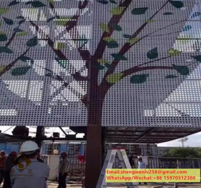 China Exterior Wall Cladding Panels Waved Metal Screen Aluminium Sheet For Building Facades System for sale