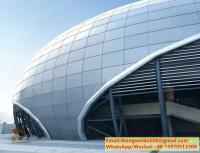 China Exterior Wall Cladding Metal Aluminum Facades Perforated Design PVDF Sliver Color for sale