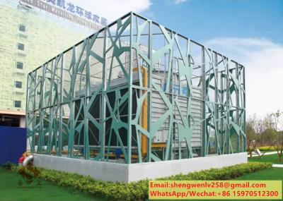 China Waved solid aluminum wall cladding perforated patterns powder coated white for sale