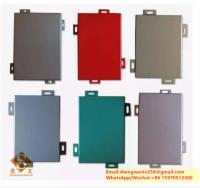 China Perforating solid aluminum facade cladding panels red color for exterior decoration PVDF for sale