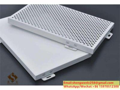 China Perforating Metal Screen Aluminium Sheet For Building Wall Cladding PVDF White Color 20 Years Warranty for sale