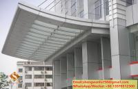 China CNC aluminum cladding metal screen round holes white color 3mm PVDF powder coated customized for sale
