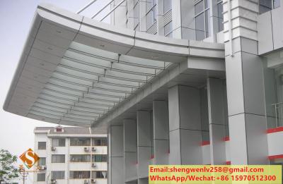 China CNC aluminum cladding metal screen round holes white color 3mm PVDF powder coated customized for sale
