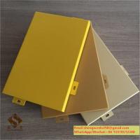 China Solid Aluminum perforated panel For Facade, Cladding Decoration PVDF golden color for sale