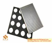 China Perforated metal panels aluminum sheet for facade with wood grain color for sale