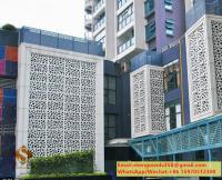 China Perforated Metal aluminum panel with round holes patterns perforation used for building facade for sale