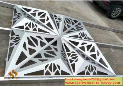 China CNC engraved facade aluminum decorative facade wall cladding exterior building curtain wall patterned facade ceiling for sale