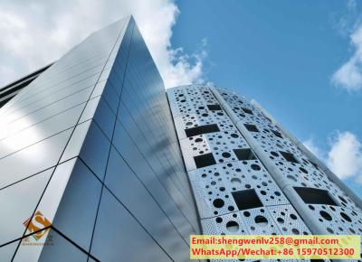 China aluminum wall cladding screen perforated metal sheet veneer panel metal building facades for sale