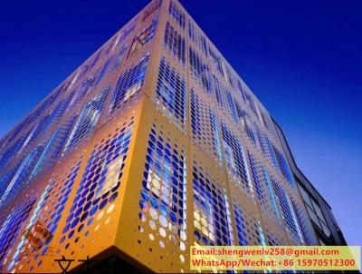 China exterior facade panel Aluminum perforated panel for wall panel with 3mm metal sheet with round hold pattern for sale