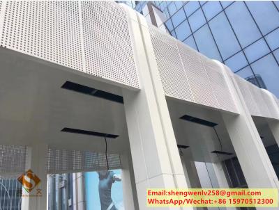 China aluminum perforated panel facade wall cladding panel exterior building cover for building or ceiling for sale
