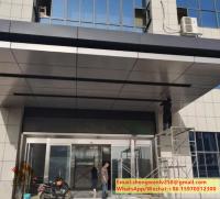 China Wooden Solid Color Aluminum Veneer Wall Cladding CNC Perforated Panels Aluminum Facade for sale