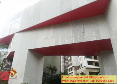 China metal Aluminum perforated decorative panel for curtain wall facade cladding wall panel with 3mm thickness perforated she for sale