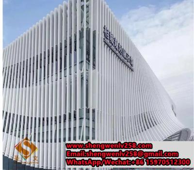China Aluminum hollow wall panel for curtain wall facade cladding wall panel with 2mm thickness perforated screen for sale