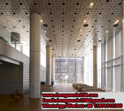 China aluminum punching panel facade wall cladding panel exterior building cover for building ceiling indoor outdoor for sale