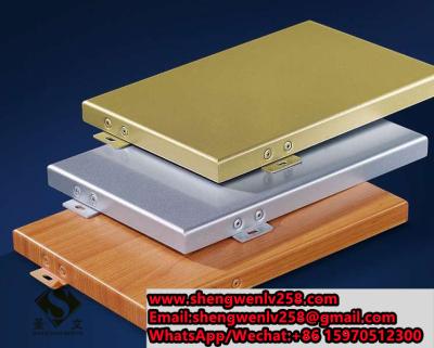 China Exterior Wall Cladding Aluminum Facade Panel with Timber Look for sale