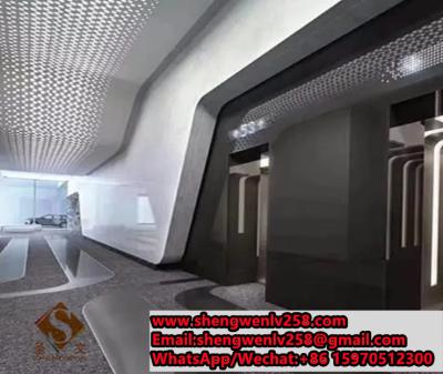 China Facade Aluminum Solid Panel Veneer for Project perforated Decorative Wall Cladding 3D Punched Aluminum Veneer for sale