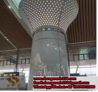 China Gold Color Metal Facade Panel Aluminum 3D Cladding for sale