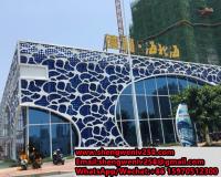 China Solid Aluminum perforated panel For Facade, Cladding Decoration PVDF golden color for sale
