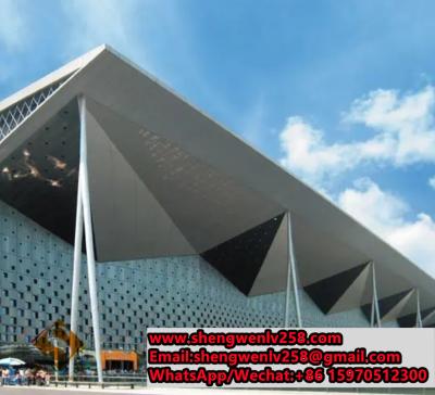 China Aluminum perforated curved curtain wall with 3mm bending metal sheet custom made for sale
